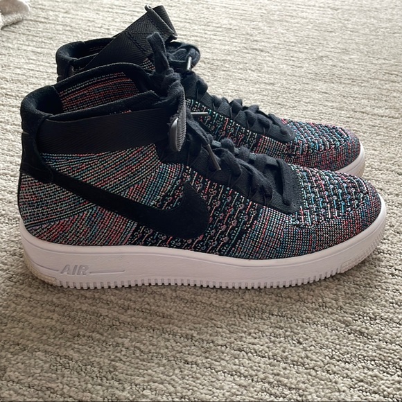 Nike | Shoes | Nike Air Force Ultra Fly Knit Mid Hot Punch Blue Glow ...